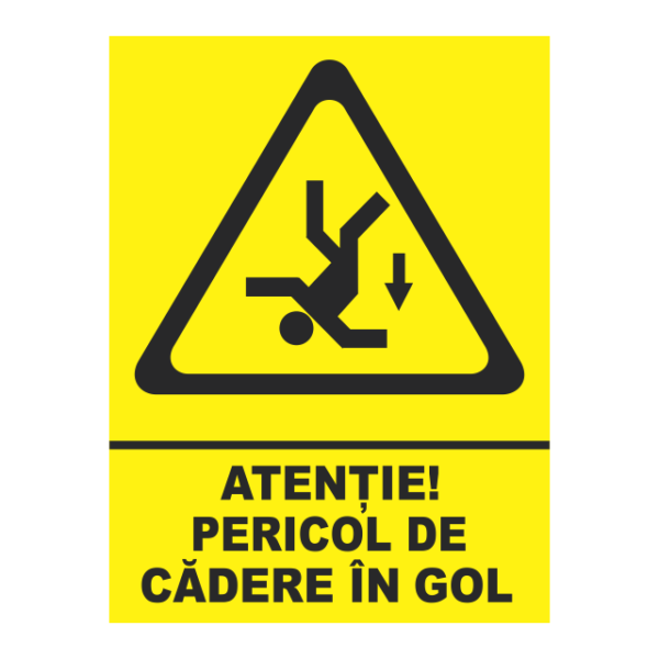 Indicator atentie pericol de cadere in gol - Papeti - Indicatoare PSI ...